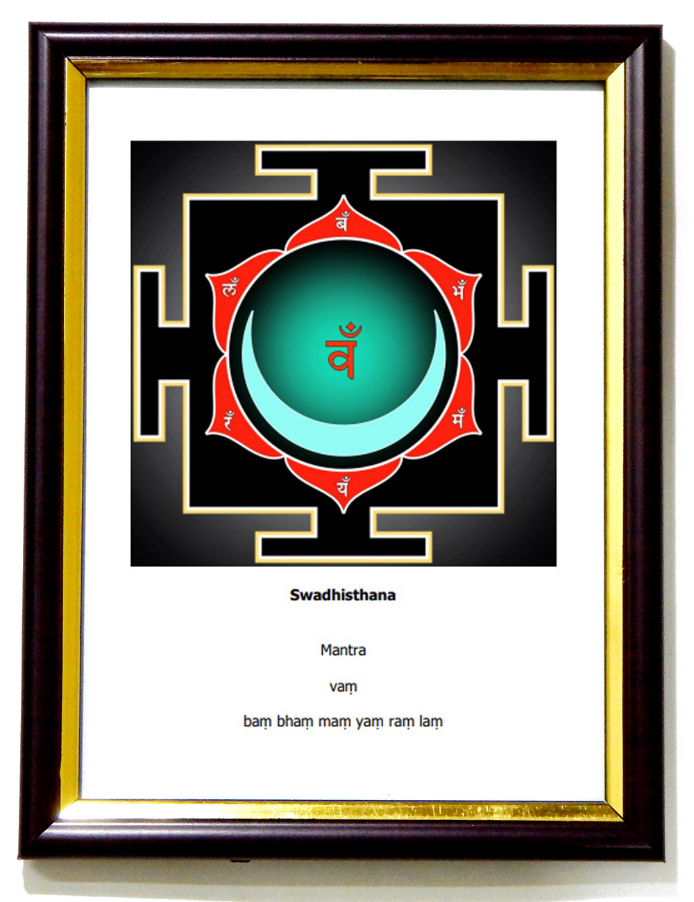 Swadhisthana chakra yantra on Pocket size card : Hindu God, Goddess and ...